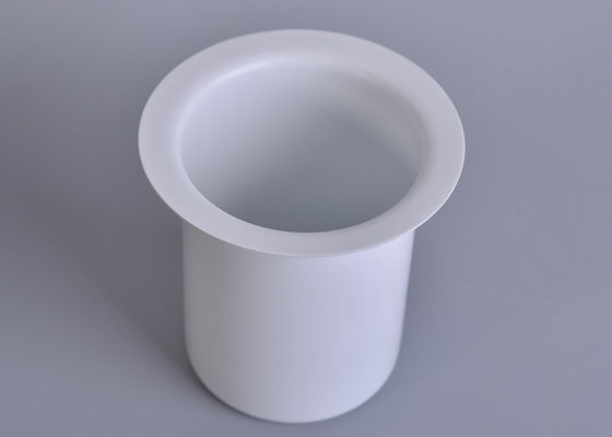 White Hanging Stainless Steel Candle Holder Metal Bottom Dia 75mm