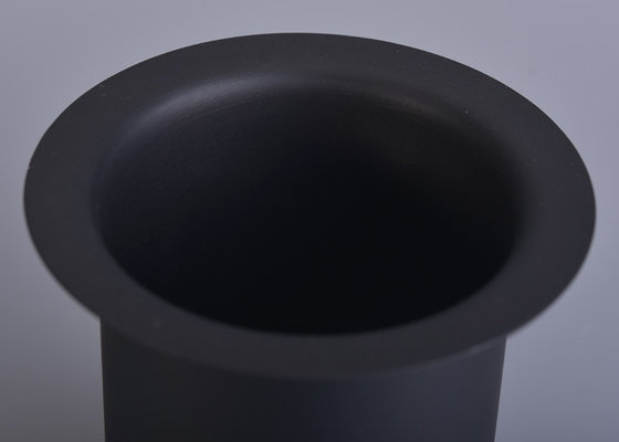 Black Machine Pressed Metal Candle Holders For Wedding , 400ml Capacity