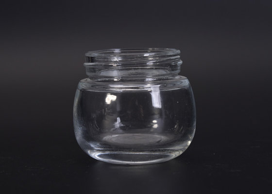 Luxury Round 50ml Glass Perfume Bottles , Body Care Cosmetic Glass Jars