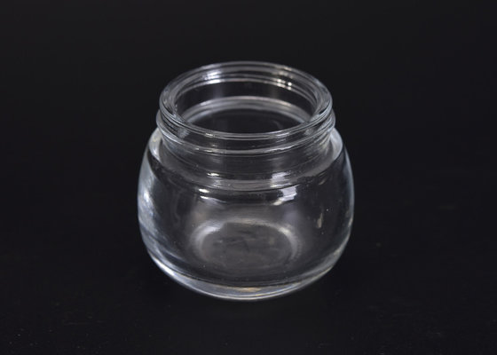 Luxury Round 50ml Glass Perfume Bottles , Body Care Cosmetic Glass Jars