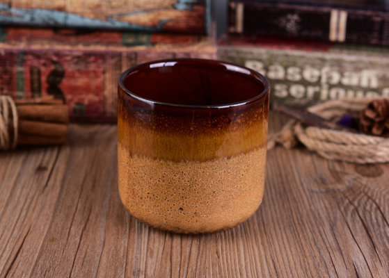 570Ml Transmutation Glazed ceramic candle containers for Candle Message in Set of 7 colors