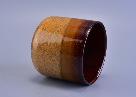 570Ml Transmutation Glazed ceramic candle containers for Candle Message in Set of 7 colors