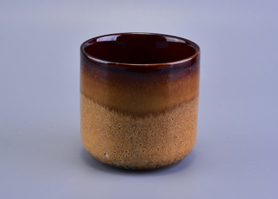 570Ml Transmutation Glazed ceramic candle containers for Candle Message in Set of 7 colors