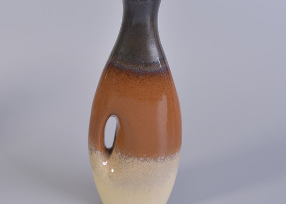 Round Ceramic Aroma Diffuser , Rattan Essential Oil Diffuser Glass Bottle