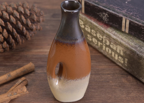 Round Ceramic Aroma Diffuser , Rattan Essential Oil Diffuser Glass Bottle