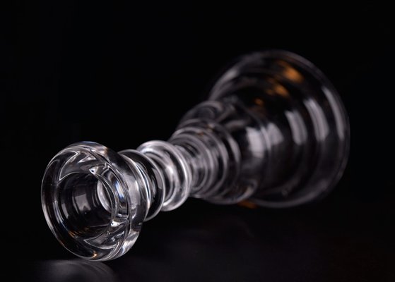 Unique Recycled Crystal Glass Candlestick Holders Standing Eco - Friendly