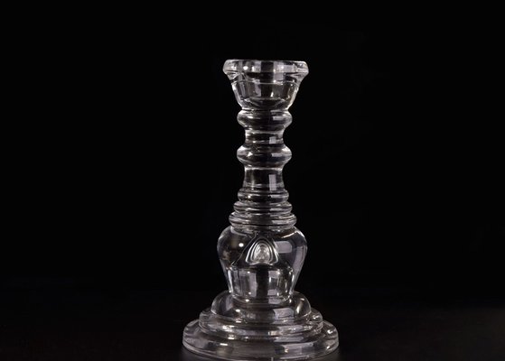 Unique Recycled Crystal Glass Candlestick Holders Standing Eco - Friendly