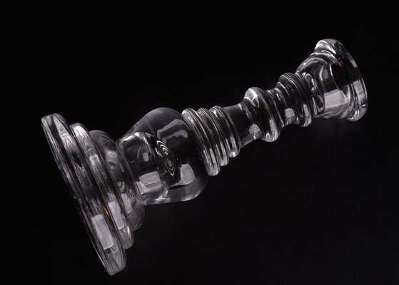 Unique Recycled Crystal Glass Candlestick Holders Standing Eco - Friendly