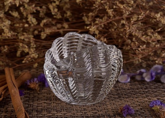 Creative Shell Shape Clear Glass Candle Holders Bulk Customized Design