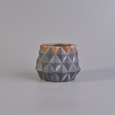 Contemporary Rhombohedral Concrete Candle Holders For Home Decoration