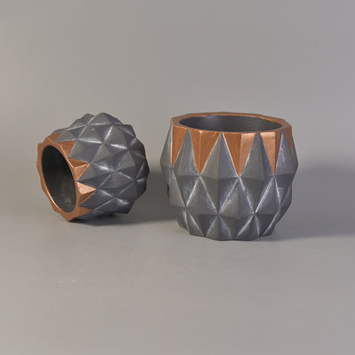 Contemporary Rhombohedral Concrete Candle Holders For Home Decoration