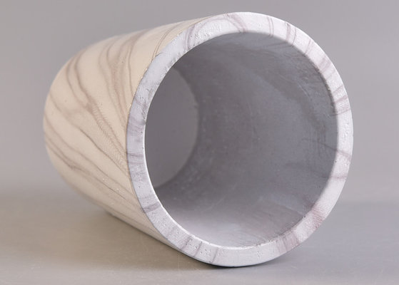 White Concrete Cement Stone Candle Holders Home Decor Marble Effect