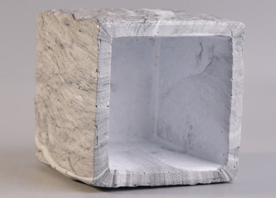 Pot Marble Effect Concrete Candle Jar , Modern Candle Holders Round Bottom