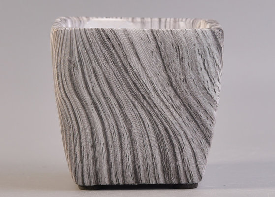 Triangle Concrete Marble Handmade Ceramic Candle Holder For Candle Making , Planting