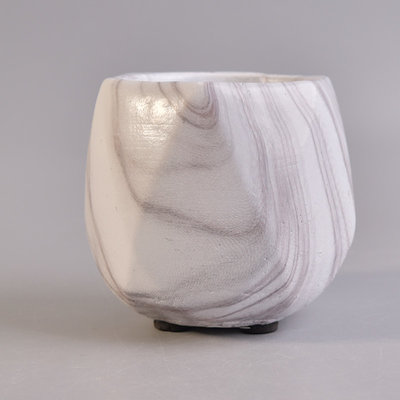 Beautiful concrete candle jars , white candle holders bulk home decoration