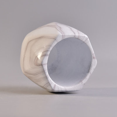 Beautiful concrete candle jars , white candle holders bulk home decoration