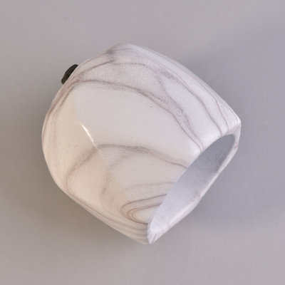 Beautiful concrete candle jars , white candle holders bulk home decoration