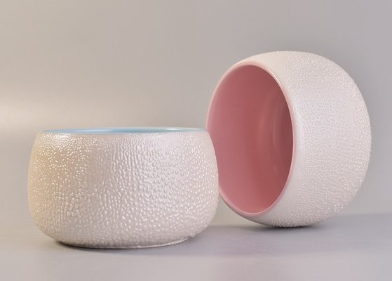 Hand Made Beautiful Bowl Shape Ceramic Candle Jar , ceramic tealight candle holders