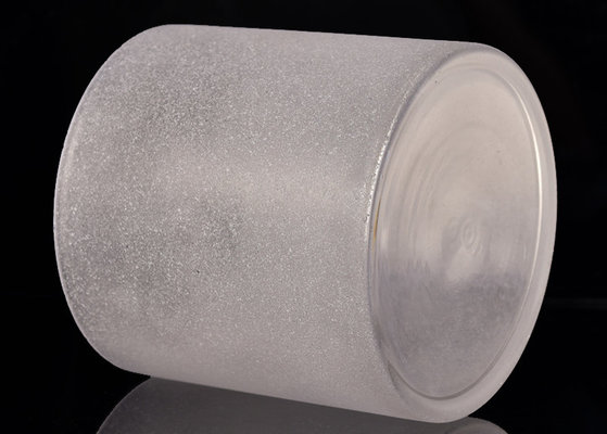 Round Cylinder Frosted Glass Candle Holders Decoration Wholesale