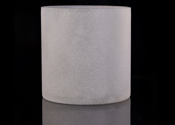 Round Cylinder Frosted Glass Candle Holders Decoration Wholesale