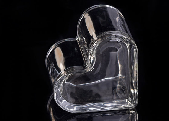 Wholesale bulk heart glass candle making tealight holders for wedding