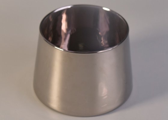 Small Top Big Bottom Glass Candle Holder Shiny Plating Glass Cylinder Candle Holders
