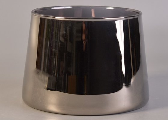 Small Top Big Bottom Glass Candle Holder Shiny Plating Glass Cylinder Candle Holders
