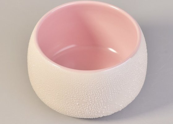 Indoor Pink Inside Ceramic Candle Holder Glazed Particulate Matter Ceramic Candle Jar