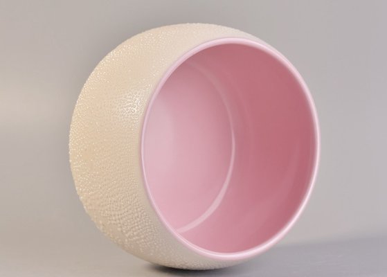 Indoor Pink Inside Ceramic Candle Holder Glazed Particulate Matter Ceramic Candle Jar