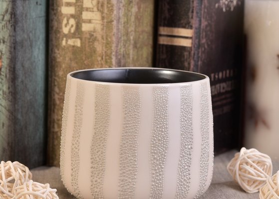 Black Inside Deep Process Ceramic Candle Holder Ceramic Soy Candle Jars