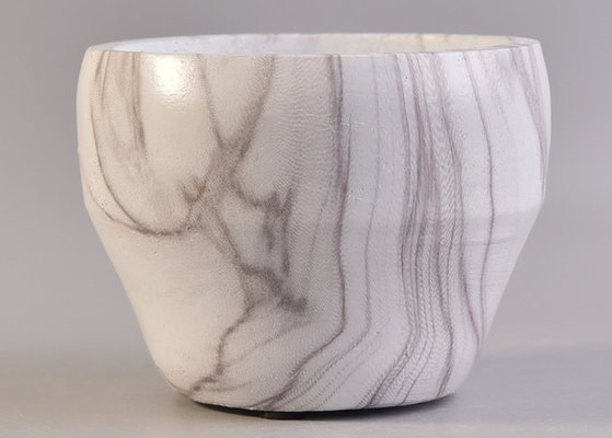 Hydrographics Transfer Printing Concrete Candle Jar Bowl Shape 93mm Height