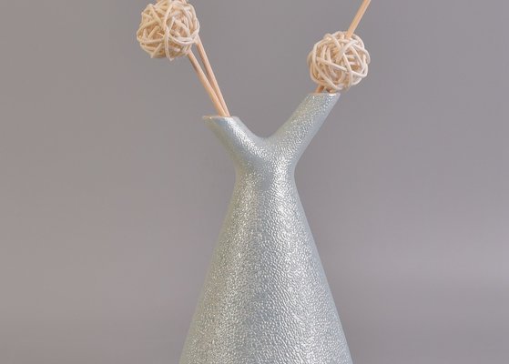 Special Two Top Light Blue Raindrops Ceramic Essential Oil Bottles With Rattan