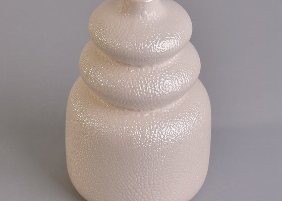 239ml White Pearl Dots Glazed Calabash Shaped Fragrance Oil Ceramic Bottles