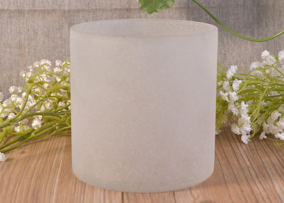Popular Decorative Frosted Glass Candle Holder Three Different Size