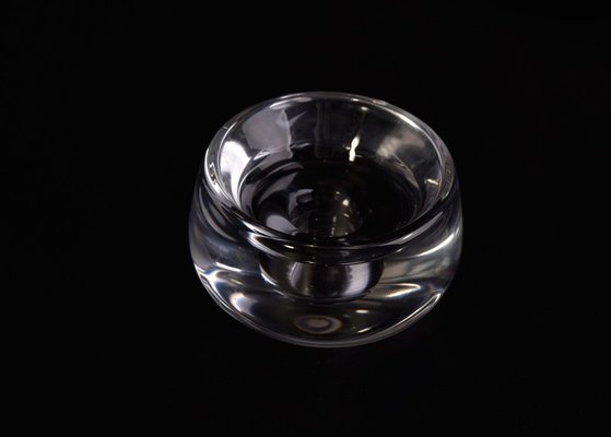 Round Glass Tealight Candle Holders , Clear Glass Candle Jars