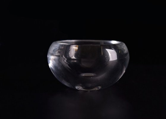 Heavy Transparent Clear Round Glass Candle Holder / Bowl Shape Glass Tealight Jar For Votive