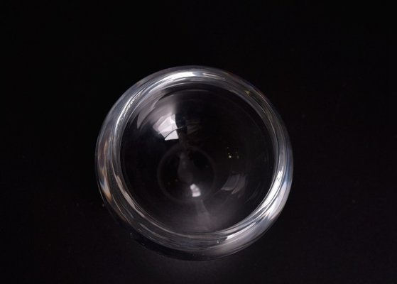 Heavy Transparent Clear Round Glass Candle Holder / Bowl Shape Glass Tealight Jar For Votive