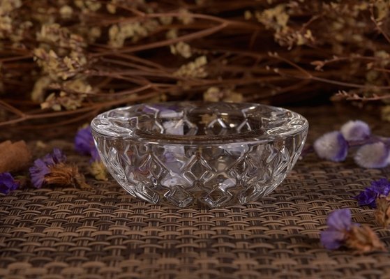 20Ml Diamon Grid High Crystal Personalized Glass Candle Holder For Votive Tealight Holders