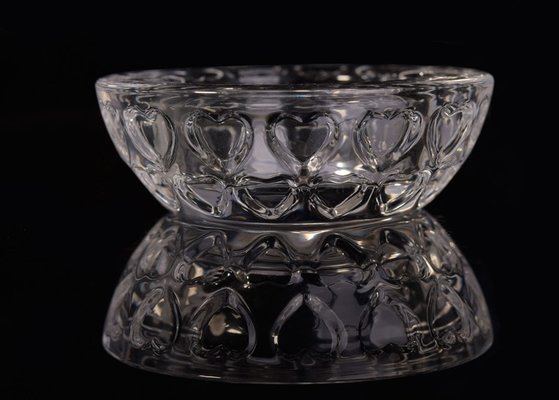 Heart Debossed Glass Tea Light Holders / Glass Candle Jars For Wedding Party
