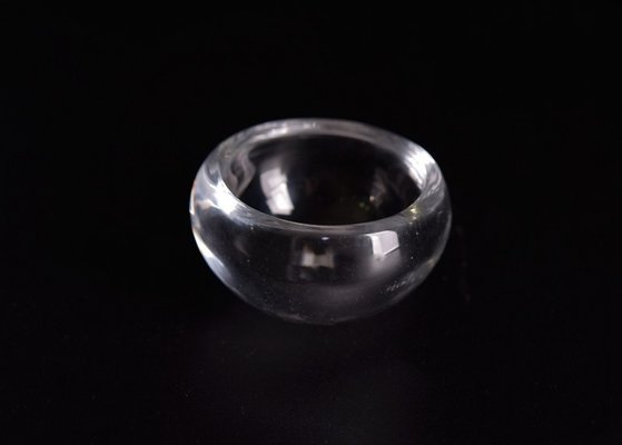 Crystal Clear Tumbler Mini Glass Candle Holders For Tea Lights , Bowl Shape