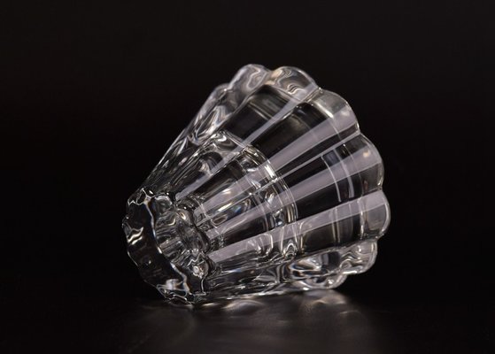 V Shaped Mini High White Glass Tea Light Holders , Glass Candlestick Holders