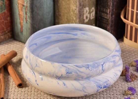 Calabash shape ceramic unique candle making jars Light bluish color mixed