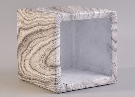 Craft Water Transfer Marble Square Concrete Candle Jars Planting Containers