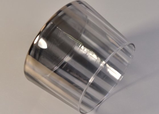 Mouth Blown Small Top Handmade Glass Candle Holders Big Bottom Silver Lines