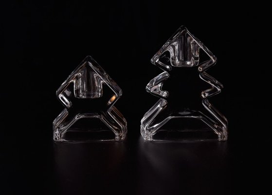 Decoration Glass Tea Light Holders For Festival , Christmas Tree Shape
