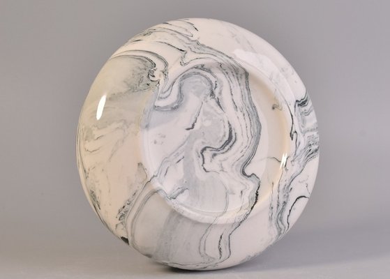 Calabash Shaped Light Green Ceramic Candle Vessels With Marble Finish