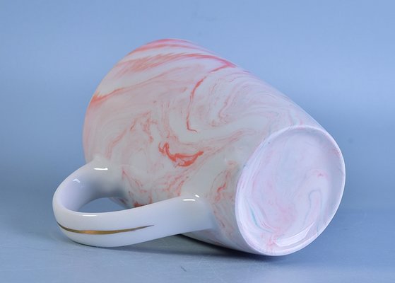 Marble patterned ceramic candle holders ceramic mug sets for coffee or tea drinking