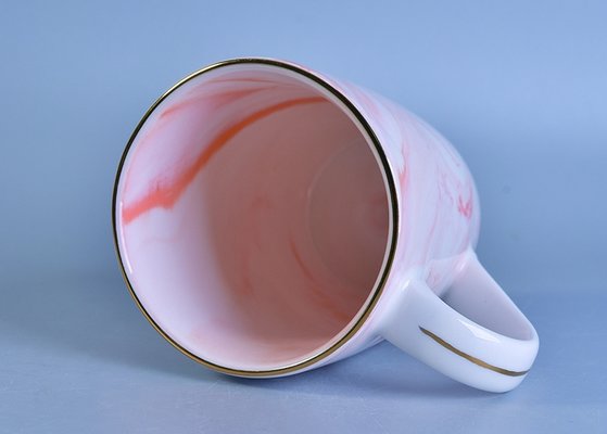 Marble patterned ceramic candle holders ceramic mug sets for coffee or tea drinking