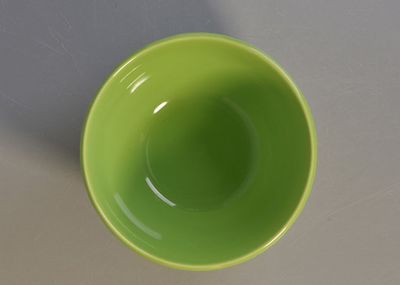 Light Green Embossed Print Ceramic Candle Making Bowl For Home Decoration