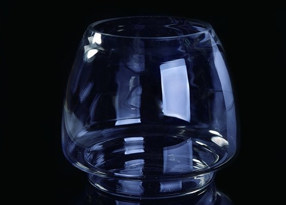 Round Ball Shape Crystal Transparent Glass Cup Moth Blown For Candle Making